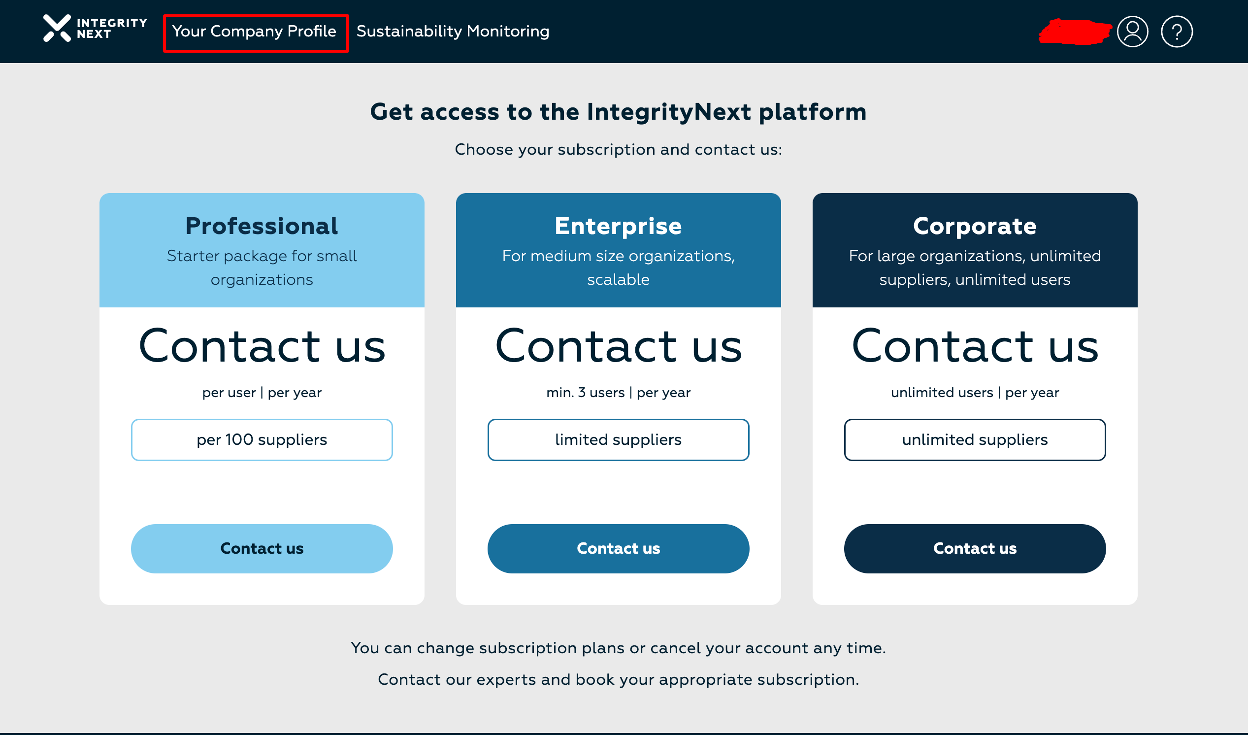 Freetrial – IntegrityNext | Help Center